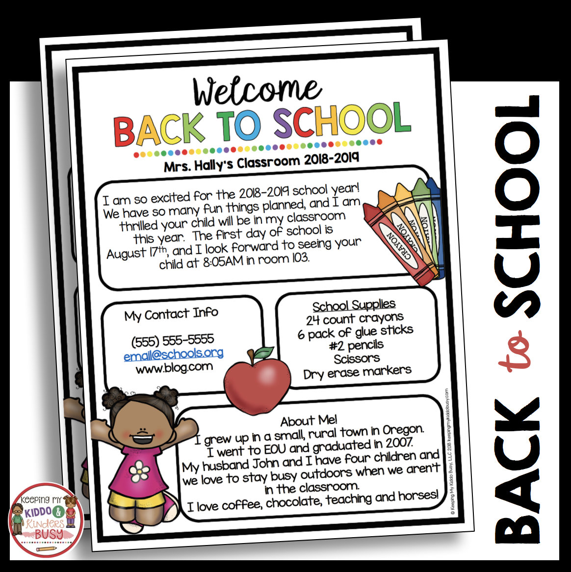 Welcome Back to School - Editable Newsletter - Back to School - Meet ...
