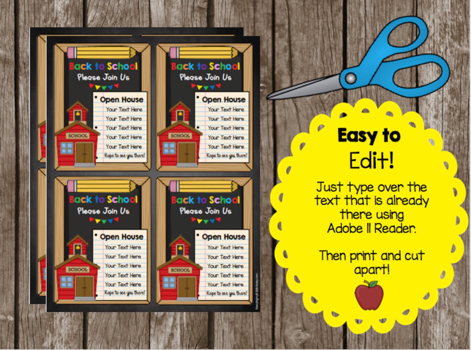 50% OFF SALE Open House Invitation - Back to School - Meet the Teacher ...