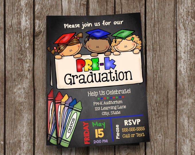 Pre-k Graduation Invitation - Prek - Announcement - Pre K ...