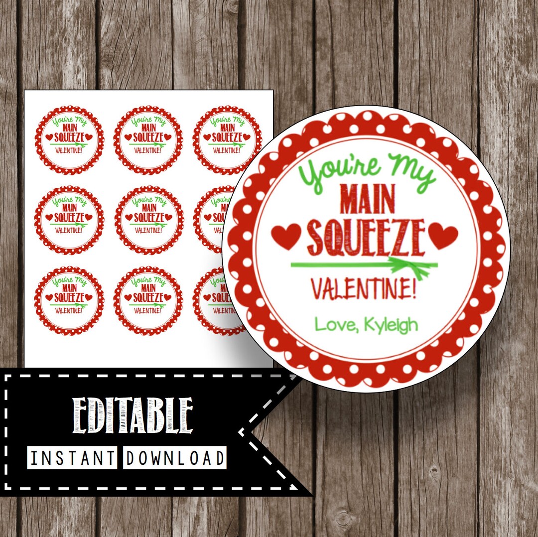 Valentine's Day Custom Card - Apple Sauce - Main Squeeze - Polka Dot ...