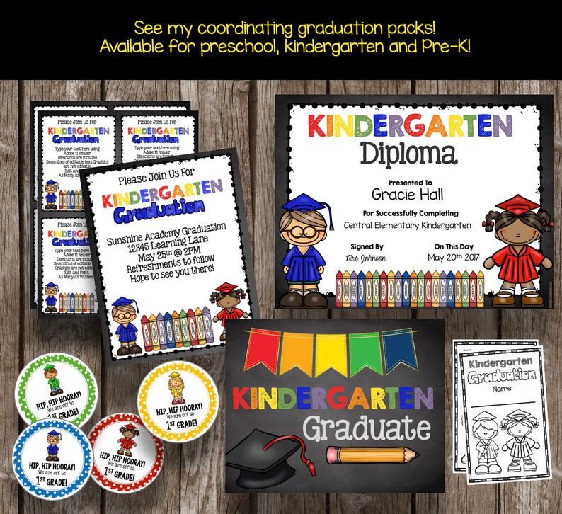 Graduation Program - EDITABLE - Kindergarten - Preschool - Prek - Pre-k ...