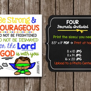 Superhero Kids Scripture Posters - Printable JPG and PDF Files ...