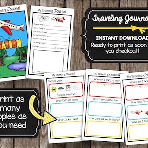 50% OFF SALE Airplane Travel Kit for Kids - Airport Games - Printable ...