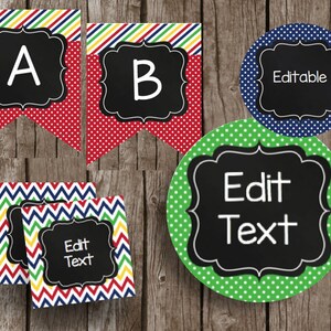 50% OFF SALE - Editable Tags - Labels - Cards - Banner - Classroom ...