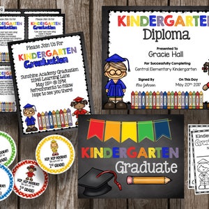 50% OFF SALE Kindergarten Graduation Pack - EDITABLE - Diplomas ...