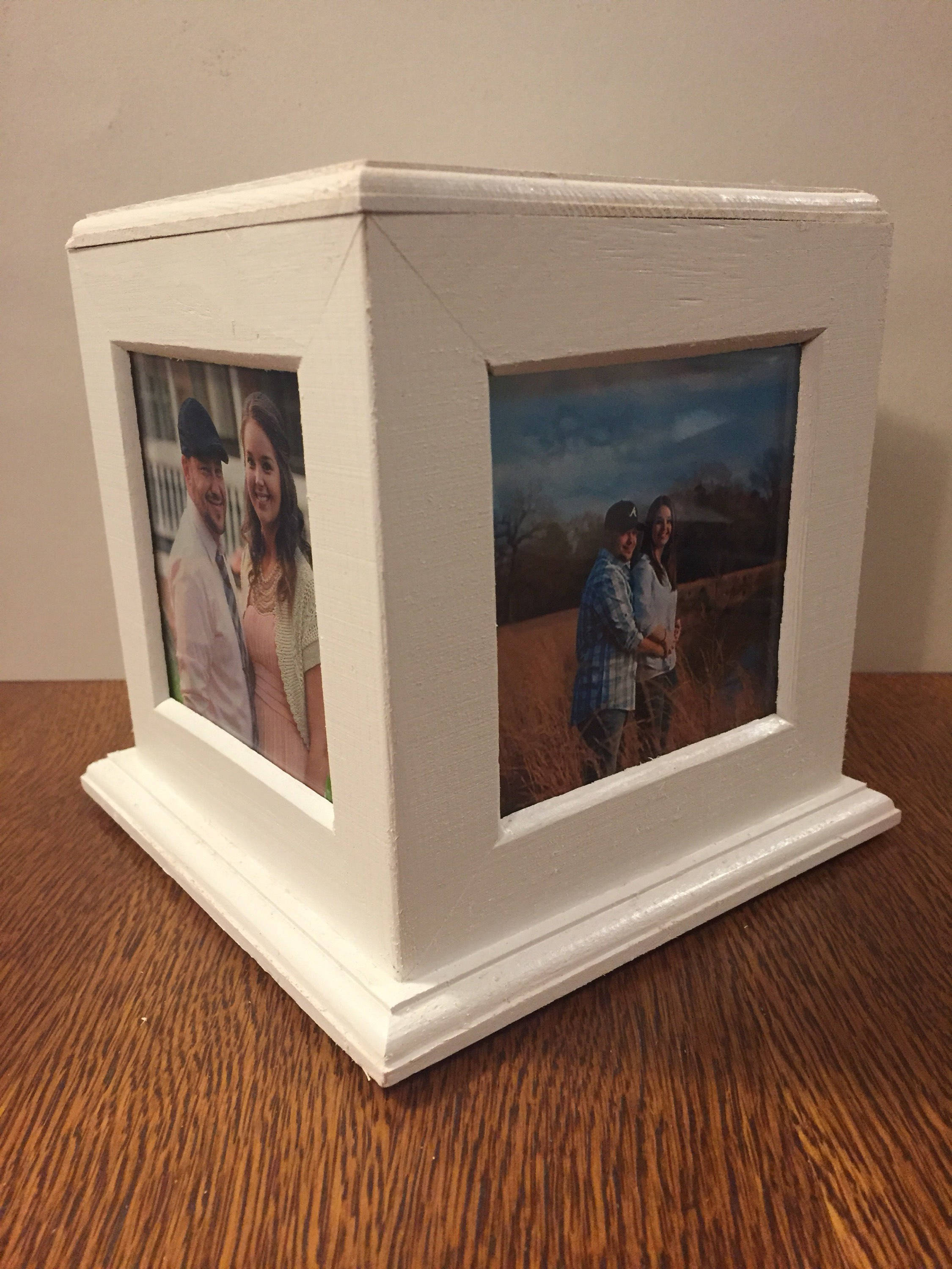 Unity Sand Box Display Box White Rotating Wooden Picture | Etsy