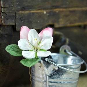 Apple Blossom Hair Pin, One Flower Hair Pin - Etsy