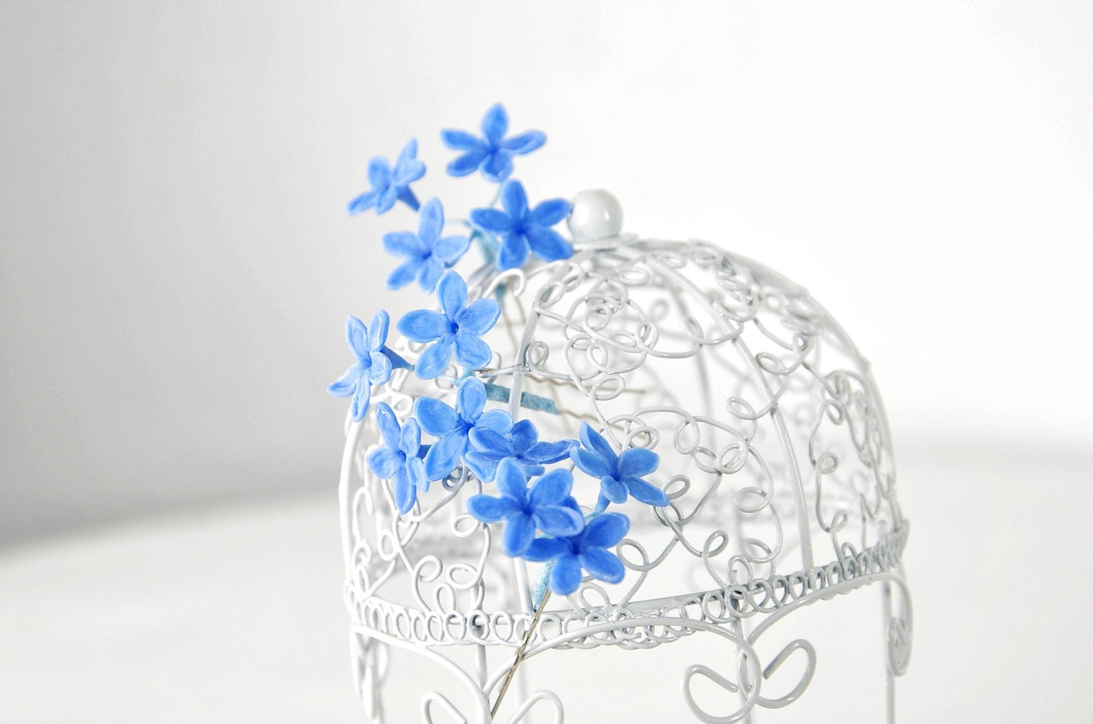 Blue Flowers Pins Jasmine Hair Pins - Etsy