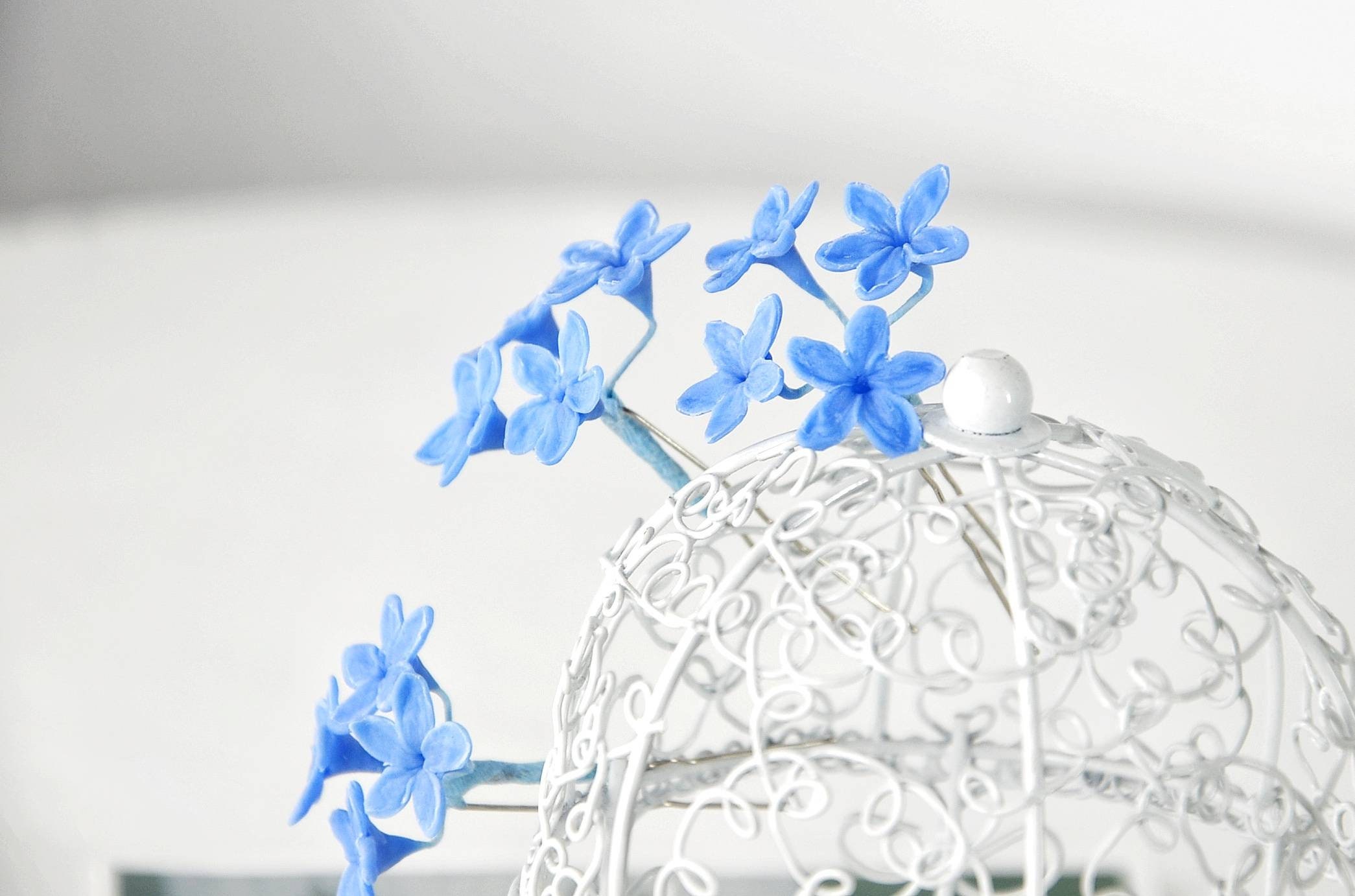 Blue Flowers Pins Jasmine Hair Pins - Etsy