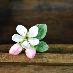 Apple Blossom Hair Pin, One Flower Hair Pin - Etsy
