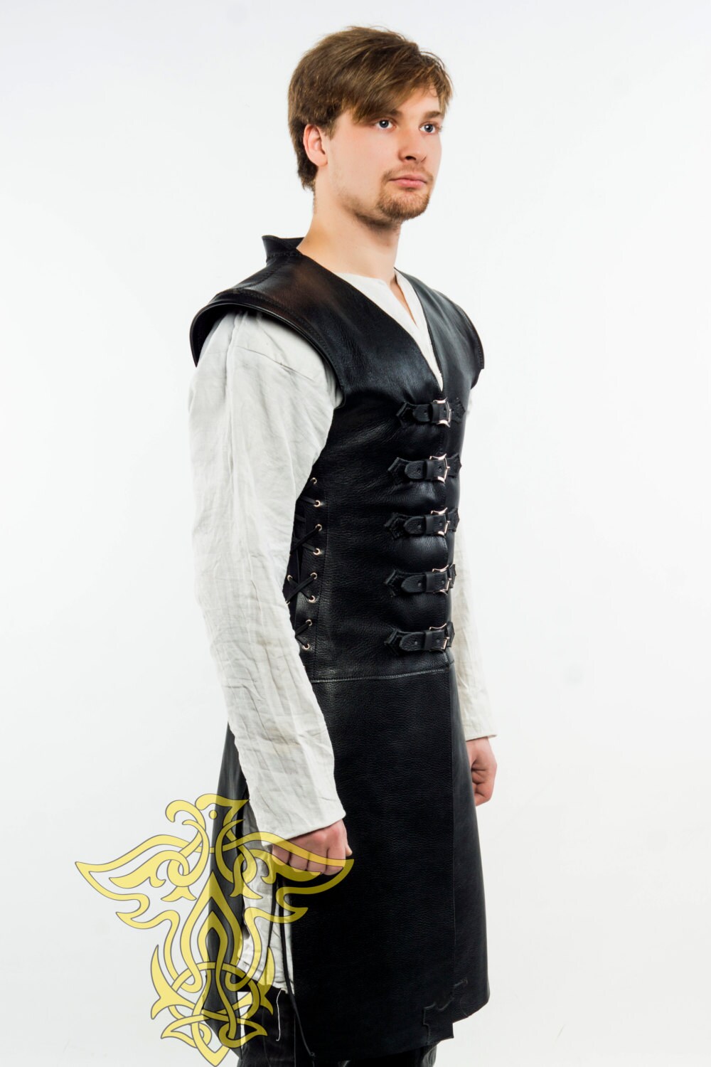 Leather Doublet "corsar";larp;cosplay;leather - Etsy