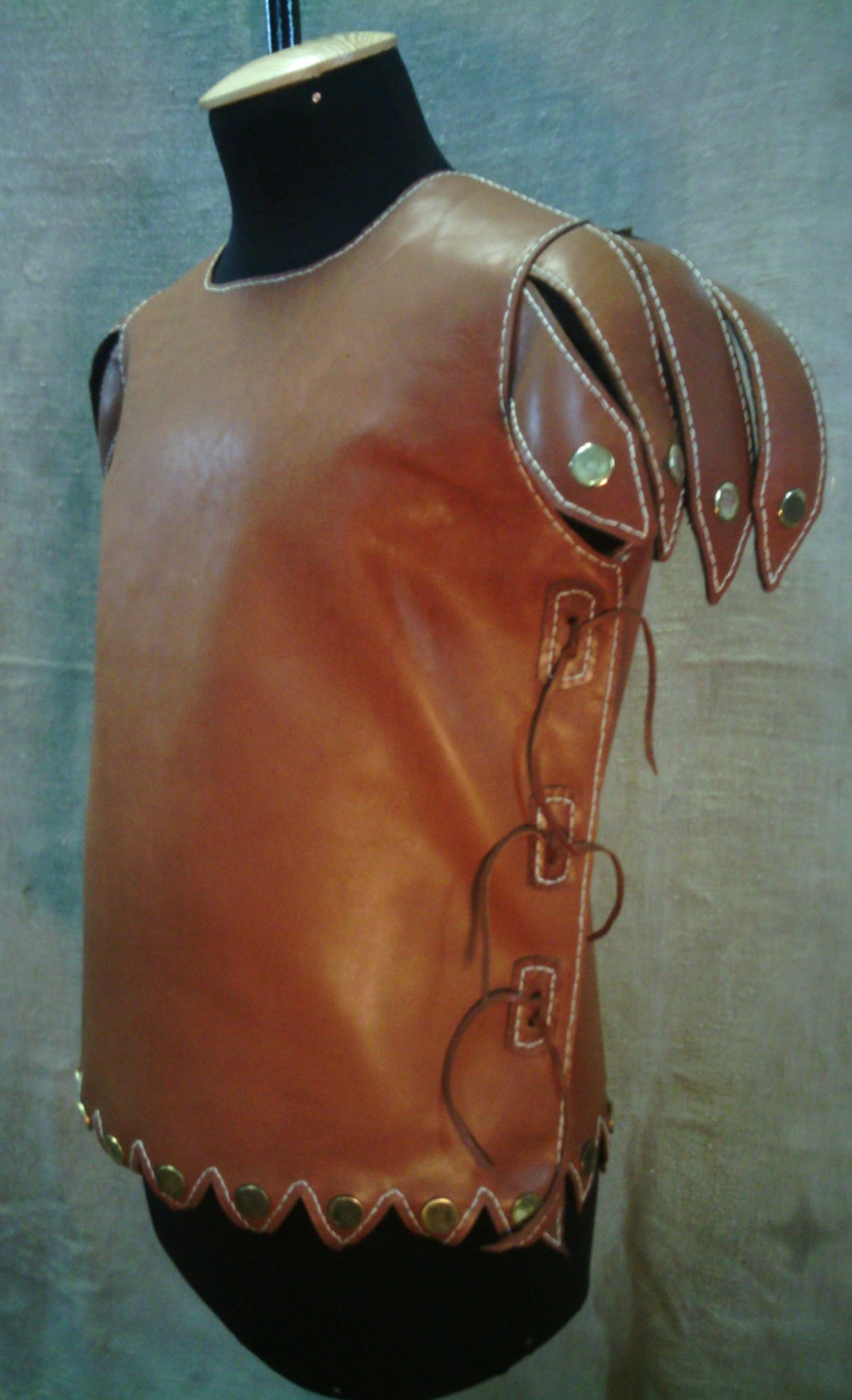 Leather Tunic Ancient Rome padded a Wool Old Rome - Etsy