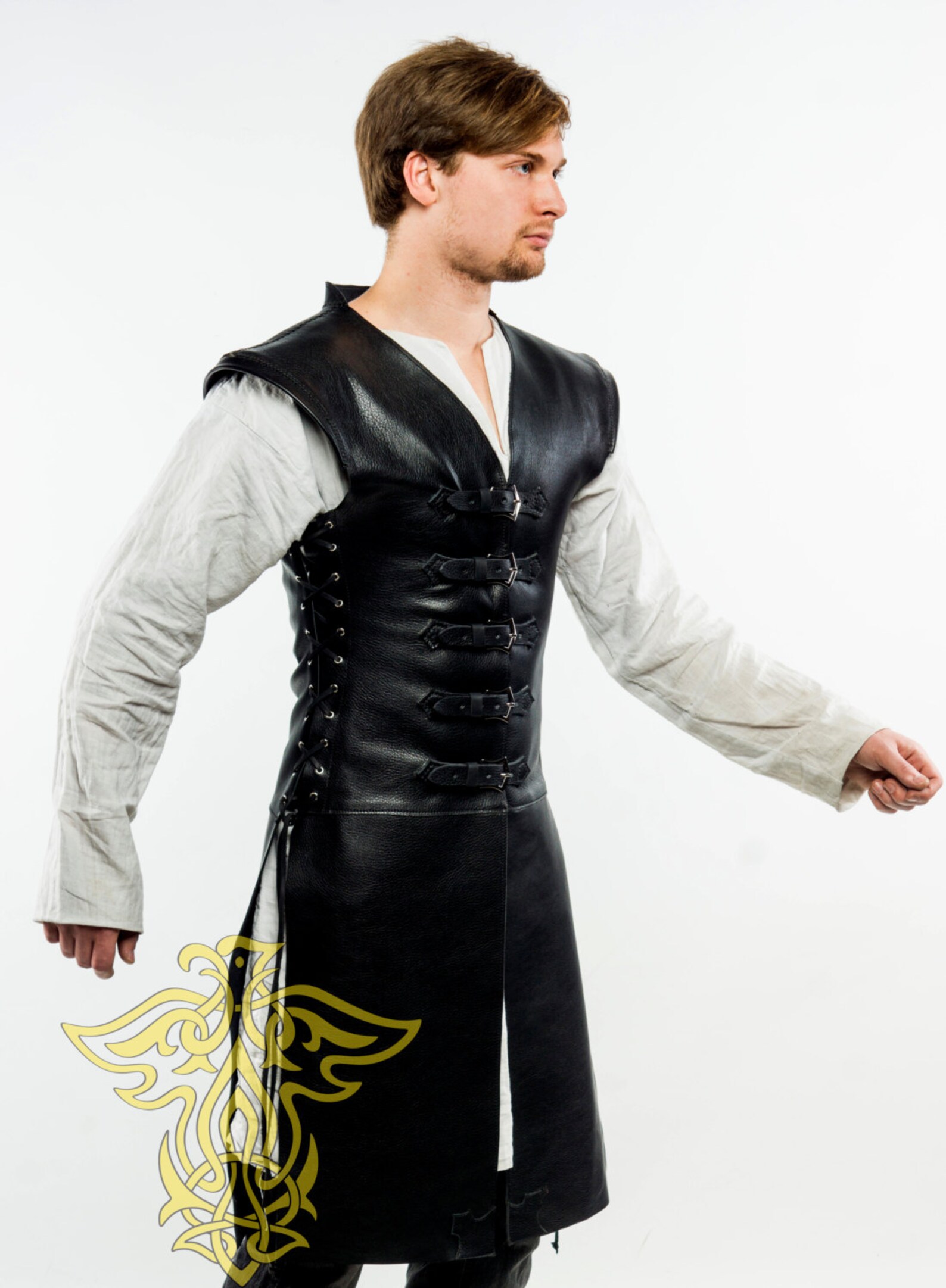Leather Doublet "corsar";larp;cosplay;leather - Etsy