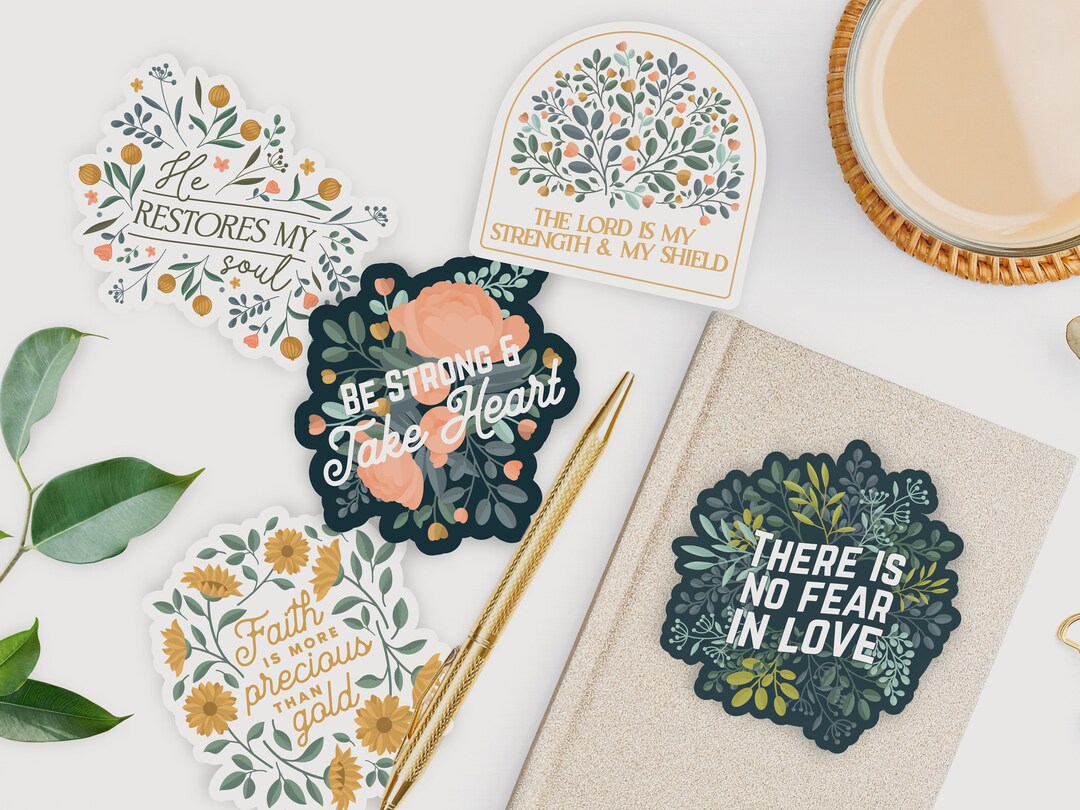 Christian Stickers Pack, Hydroflask Sticker Pack, Christian Quote ...