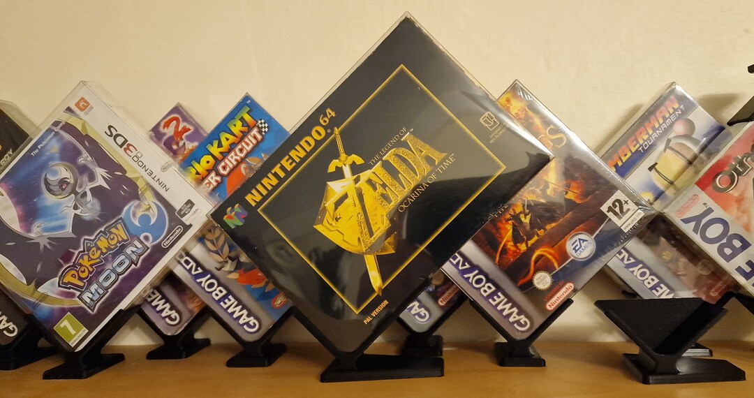 3D Printed Retro Game Box Stands for CIB Collectibles Fits N64 Clear ...