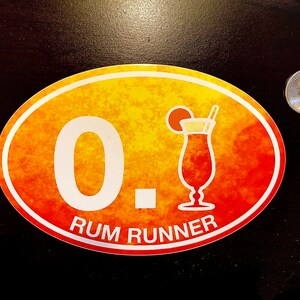Rum Runner Sticker Decal Car Bumper Sticker / Tiki Bar / Cooler Fridge ...
