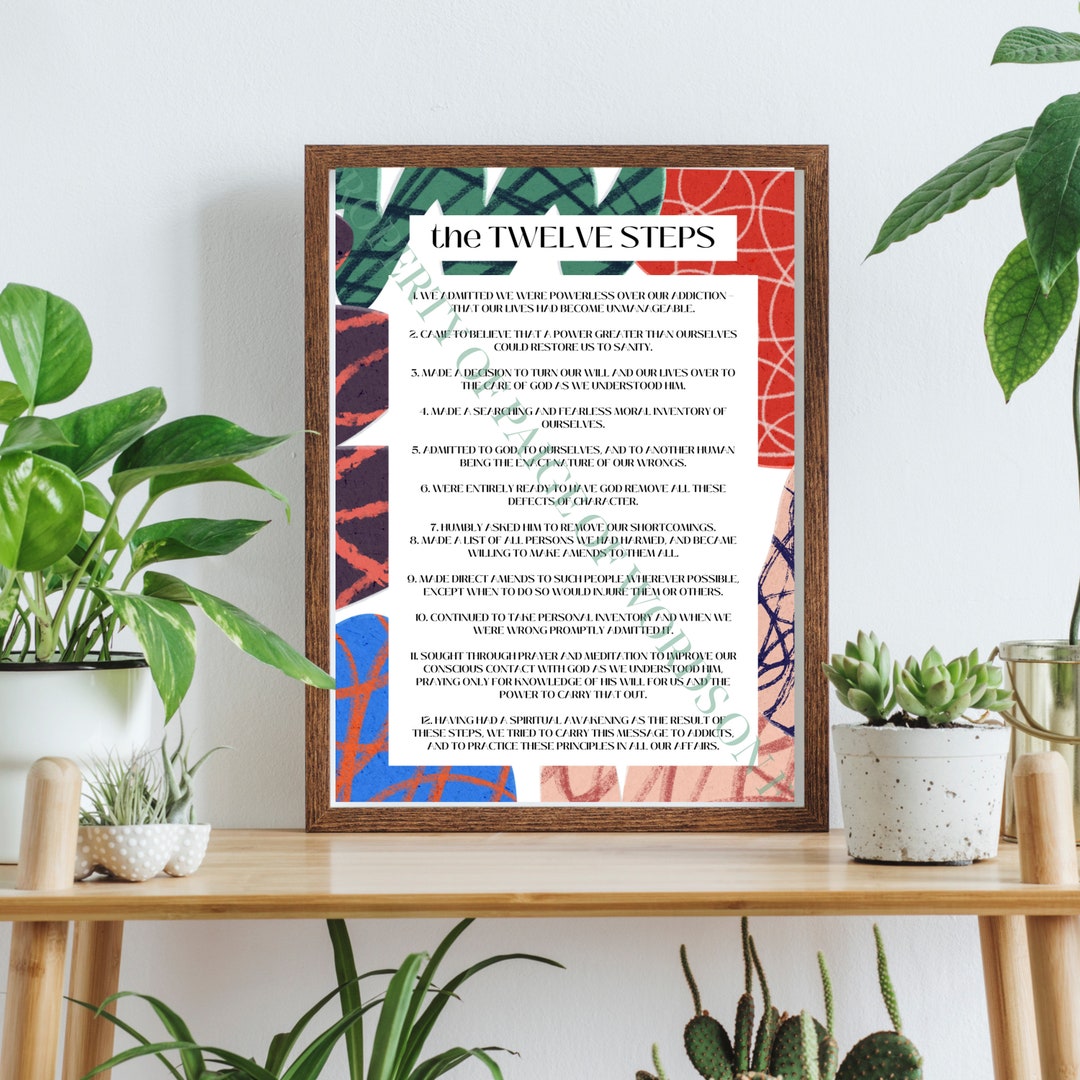 Póster de Doce Pasos, Póster de Doce Pasos AA, Póster de Al-Anon ...