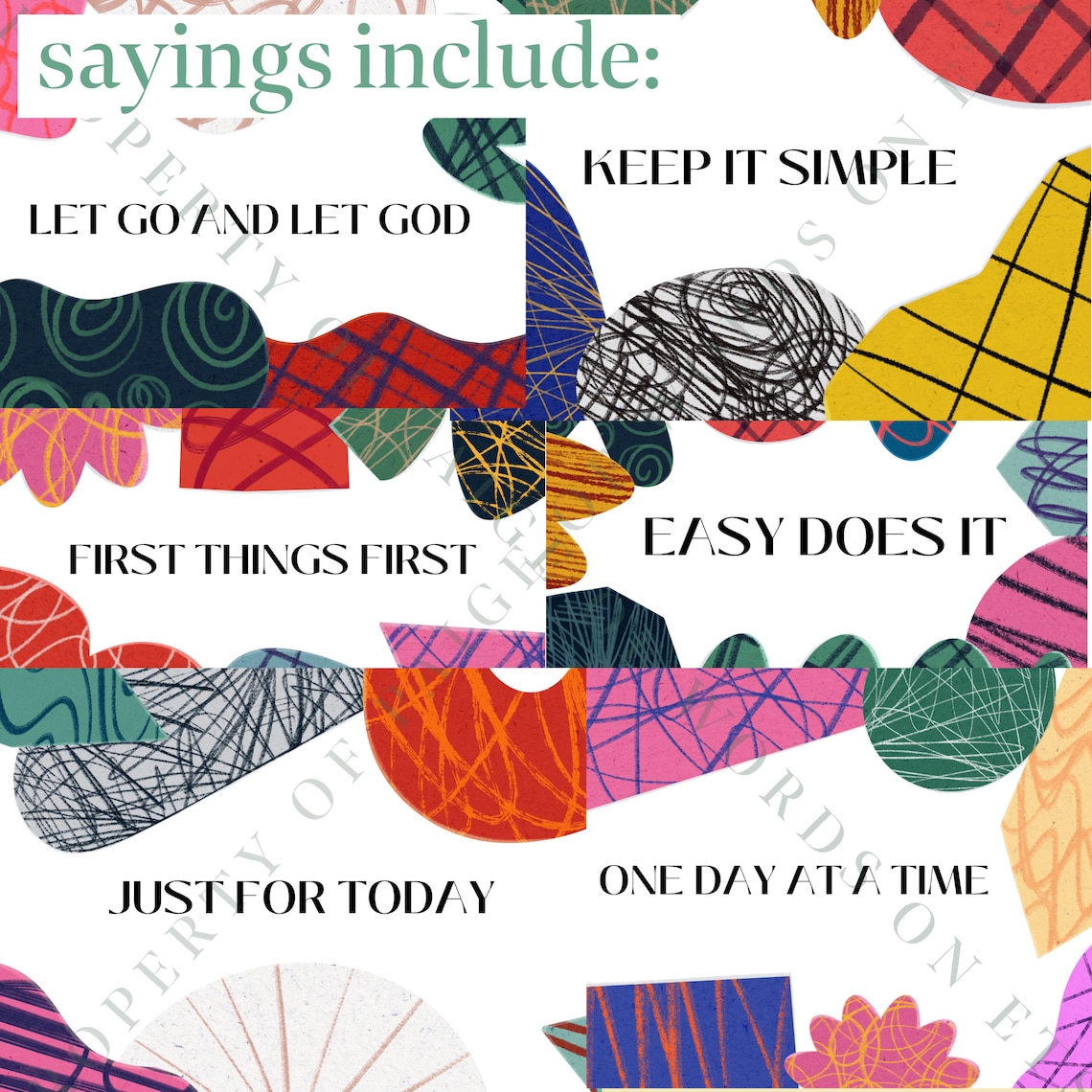 AA Slogan Poster Pack, Al-anon Poster Pack, Alateen Poster Pack ...