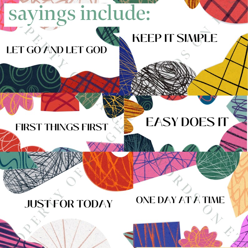 AA Slogan Poster Pack, Al-anon Poster Pack, Alateen Poster Pack ...