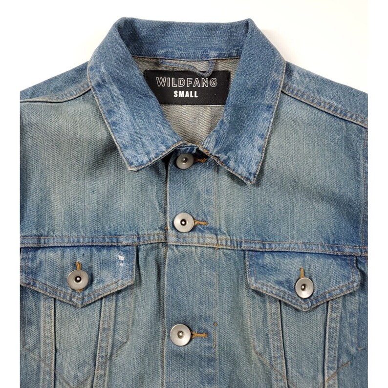 WILDFANG WF Denim Jacket Back Patch Band of Thieves Size Small - Etsy