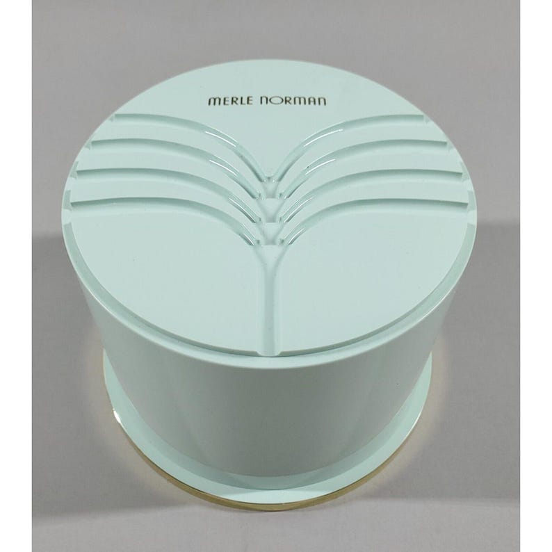 Vintage NOS Merle Norman Body Powder 6 Oz Sealed W Puff Mint Green ...