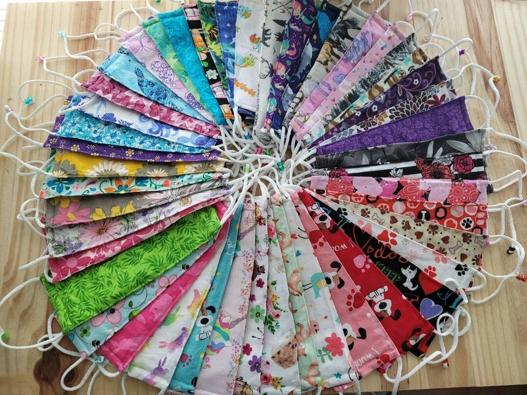 Last Chance PRETEEN Handmade Cloth Face Mask 3-sports 100% Cotton ...