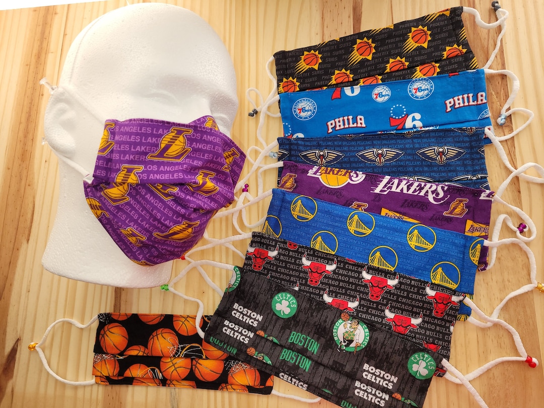 Basketball Handmade Cloth Face Mask 100% Cotton Adjustable Filter ...
