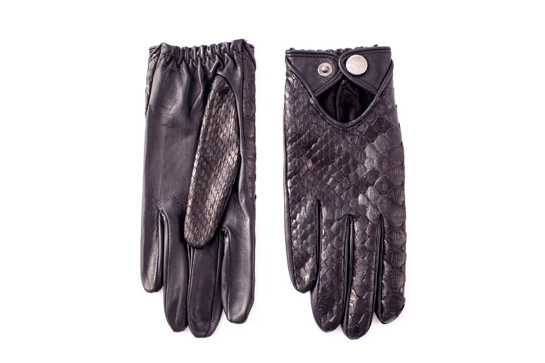 Altezzoso Feline Python Skin Leather Driving Gloves for Women - Etsy