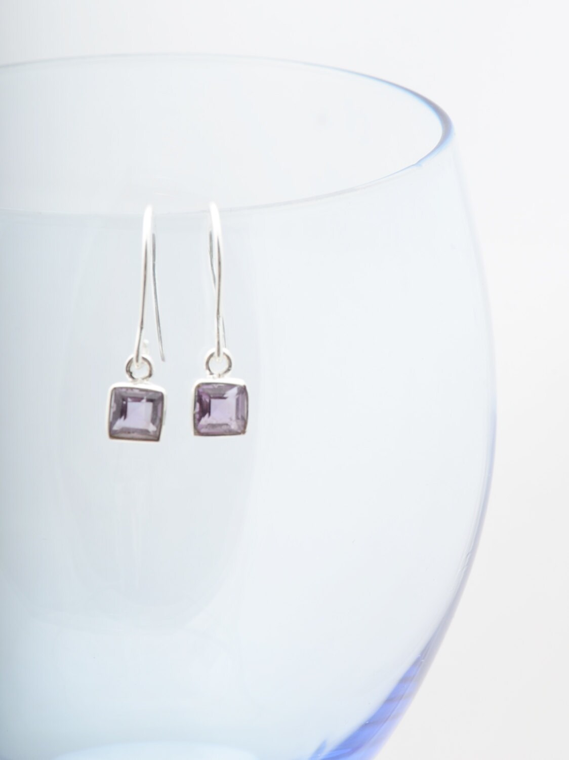 Amethyst Earring Silver Amethyst Earring Genuine Amethyst Jewelry ...