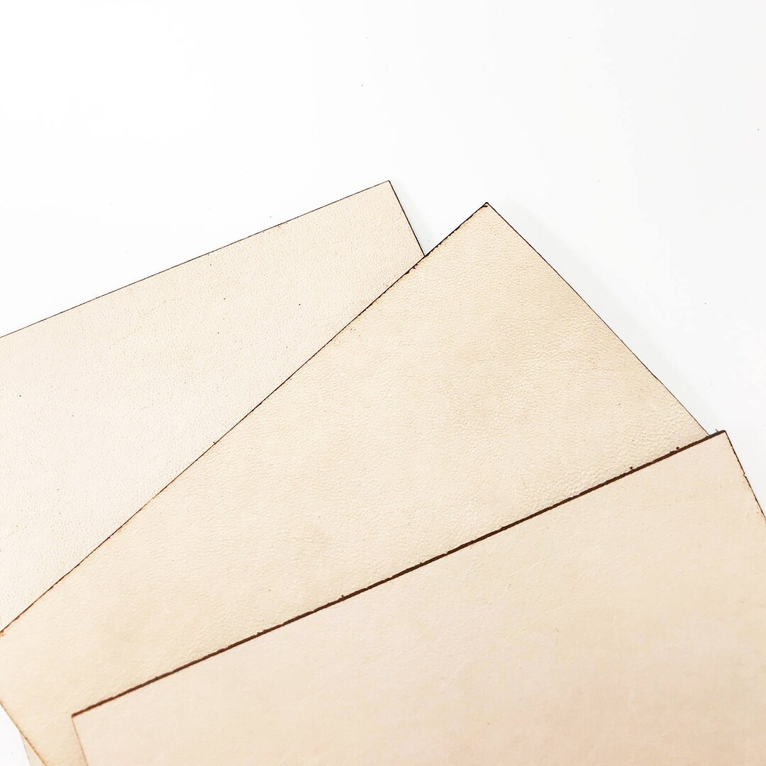 Natural Full Grain Leather Square Pieces - Etsy