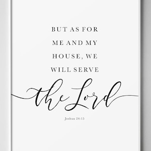 We Will Serve the Lord joshua 24:15 Bible Verse Minimalist - Etsy