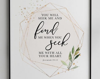 Jeremiah 29 13 - Etsy