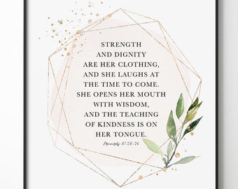 Pink Bible Verse Wall Art | Etsy