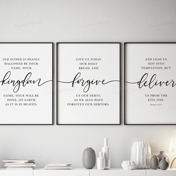 The Lords Prayer Large Wall Art - Etsy