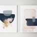 Abstract Print 2 Piece Large Wall Art Modern Apartment Decor - Etsy