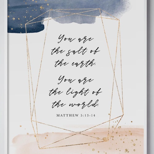 Salt and Light Prints Printable Bible Verse Wall Art Set of - Etsy