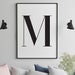 Letter M Print M Wall Art Decor Monogram Printable Nursery - Etsy