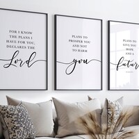 Minimalist Scripture Prints | Christian Home Decor (digital Download ...