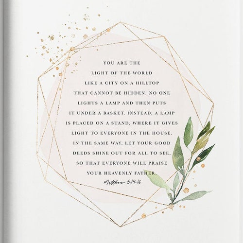 Christian Wall Art Bible Verse Prints Scripture Artwork Set - Etsy