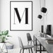 Letter M Print M Wall Art Decor Monogram Printable Nursery | Etsy