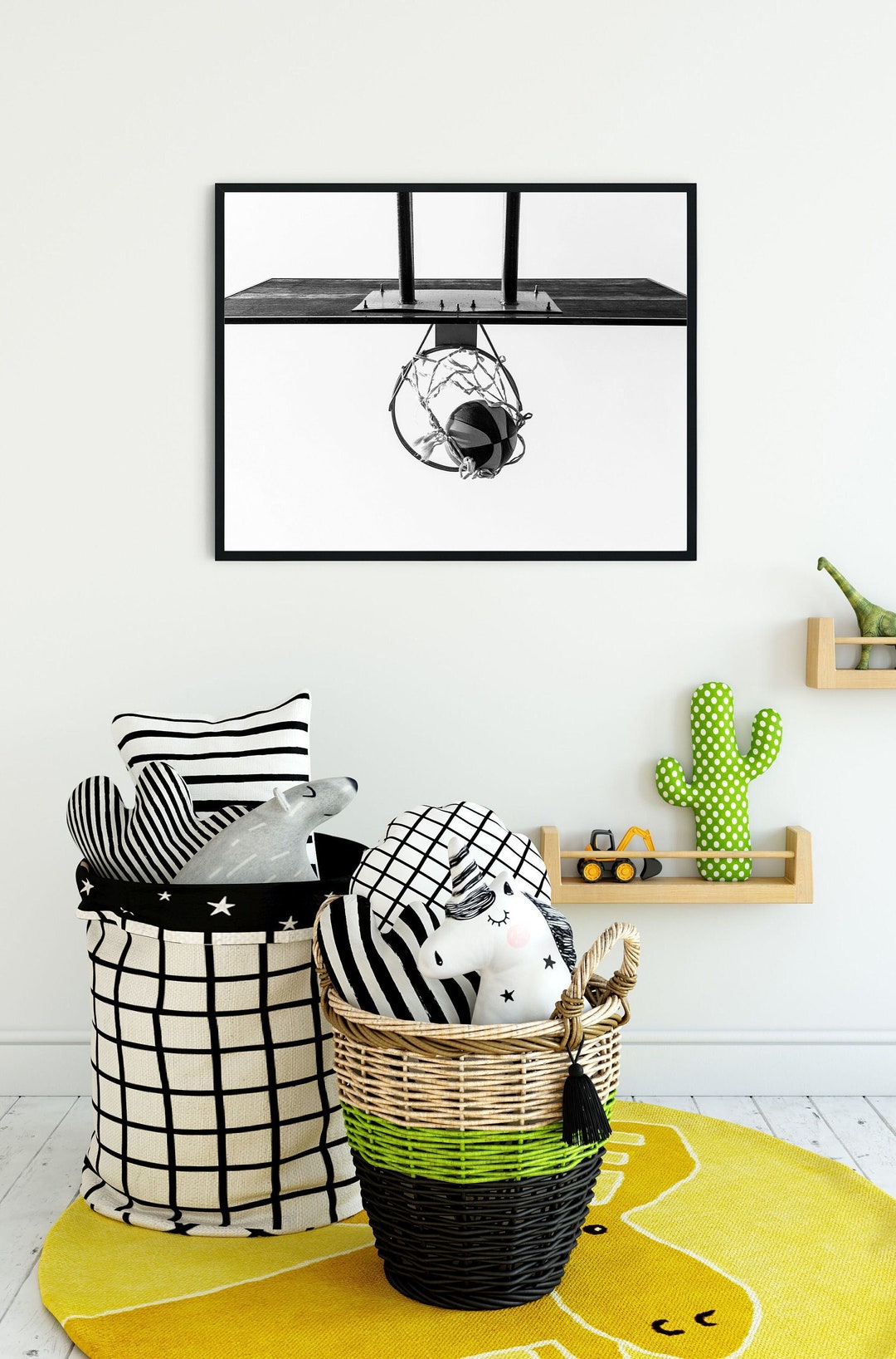 Basketball Hoop Poster Horizontal Basketball Coach Gift NBA - Etsy