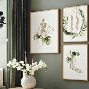 Chiropractic Wall Art, Chiro Clinic Decor, Spine Human Anatomy Art ...