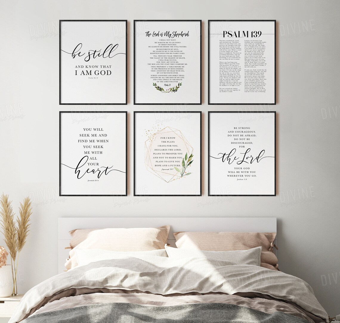 Set of 12 Scripture Gallery Set Christian Prints Bible Verse - Etsy