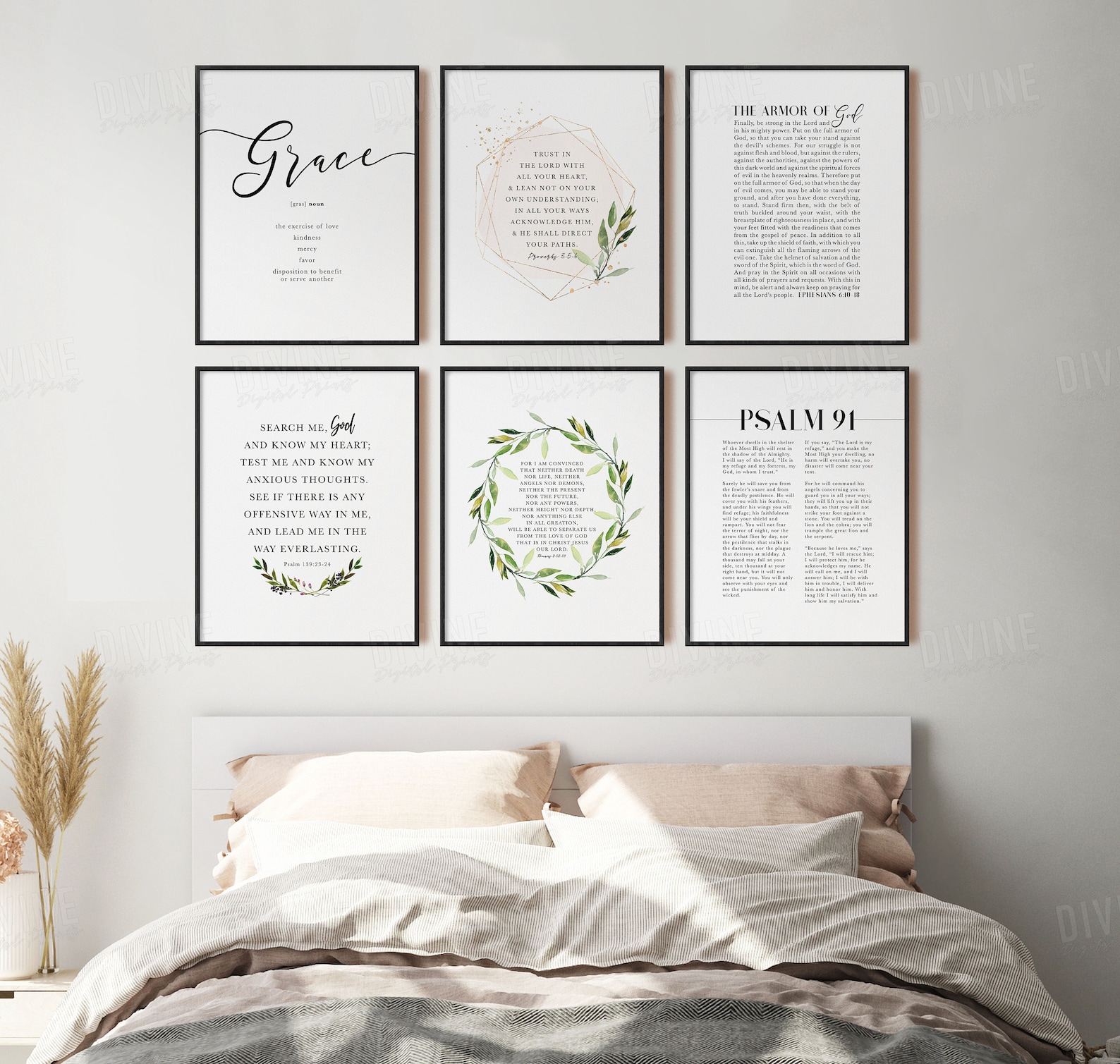 Christian Wall Art Bible Verse Prints Scripture Artwork Set - Etsy