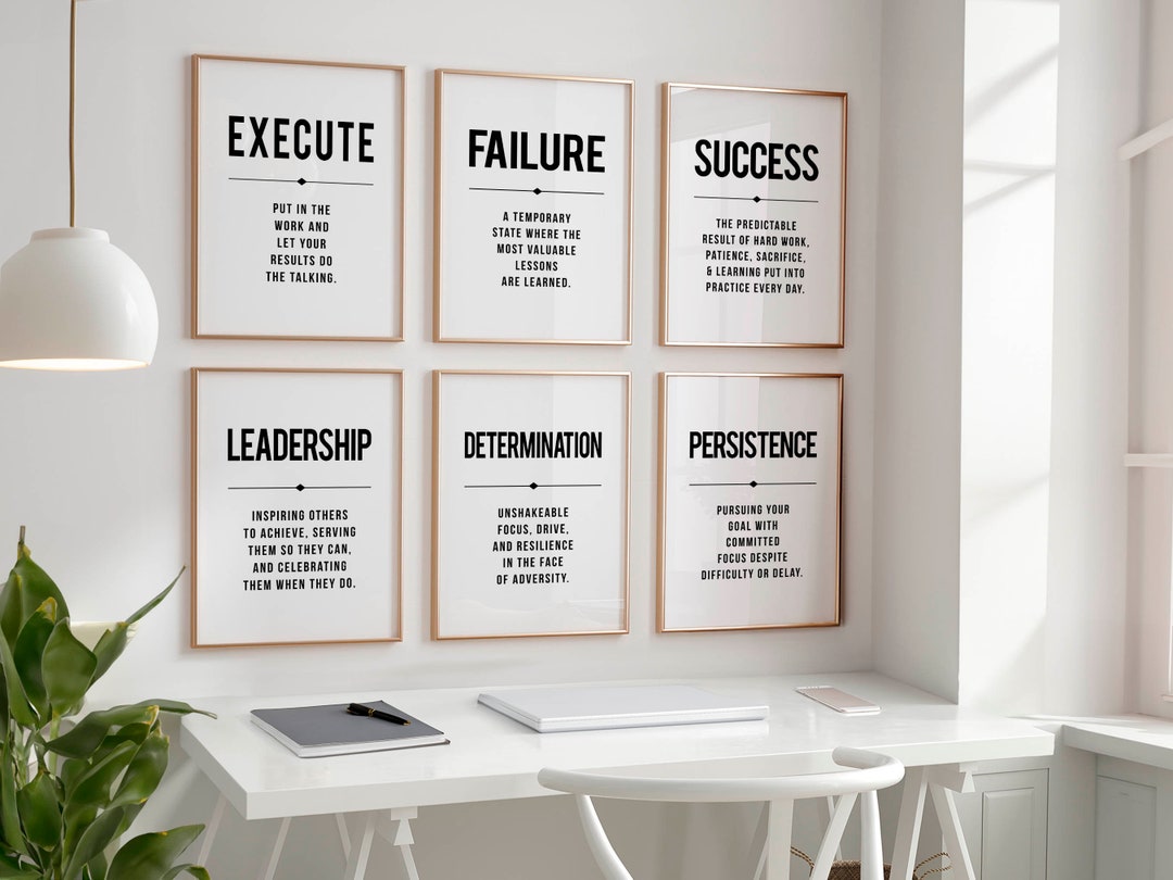 Wall Work Inspirational Quotes Modern Office Decor Motivational ...