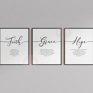 Farmhouse Home Decor, Faith Grace Hope Bible Quotes, Christian Popular ...