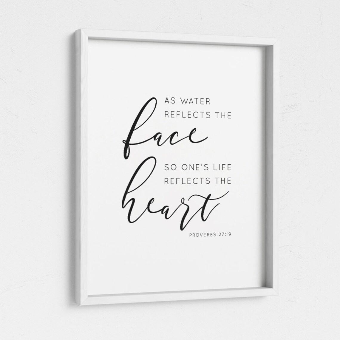 Proverbs 27 19 Bible Verse Quotes Christian Wall Art Decor - Etsy Canada