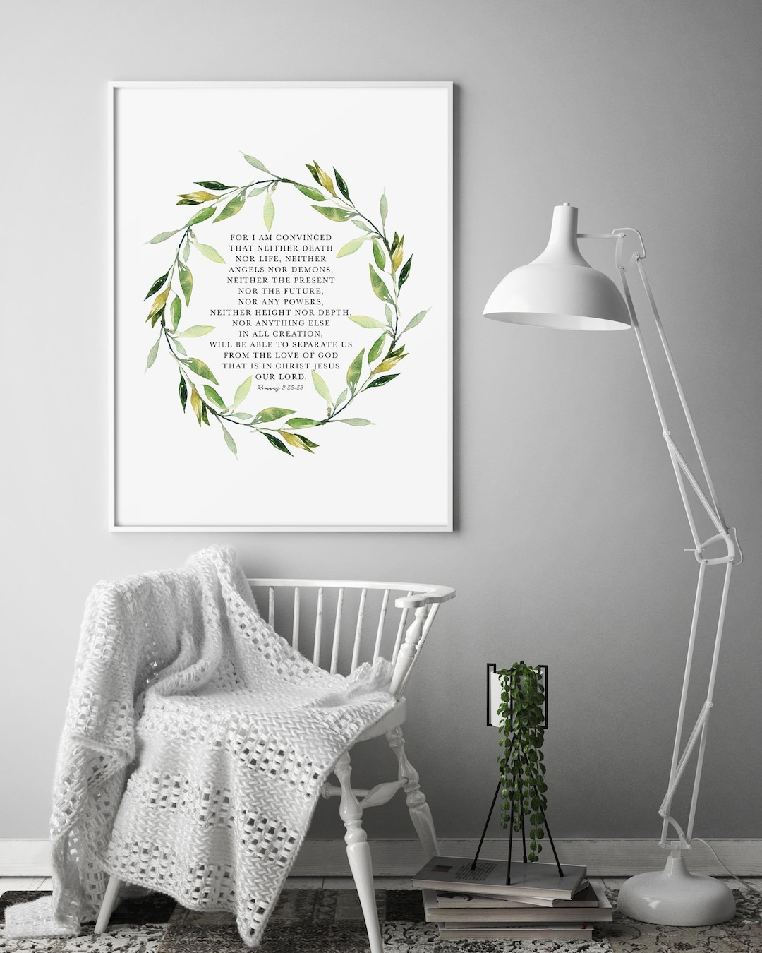Romans 8:38 NIV, Illustrated Faith Print, Popular Bible Verse Wall Art ...