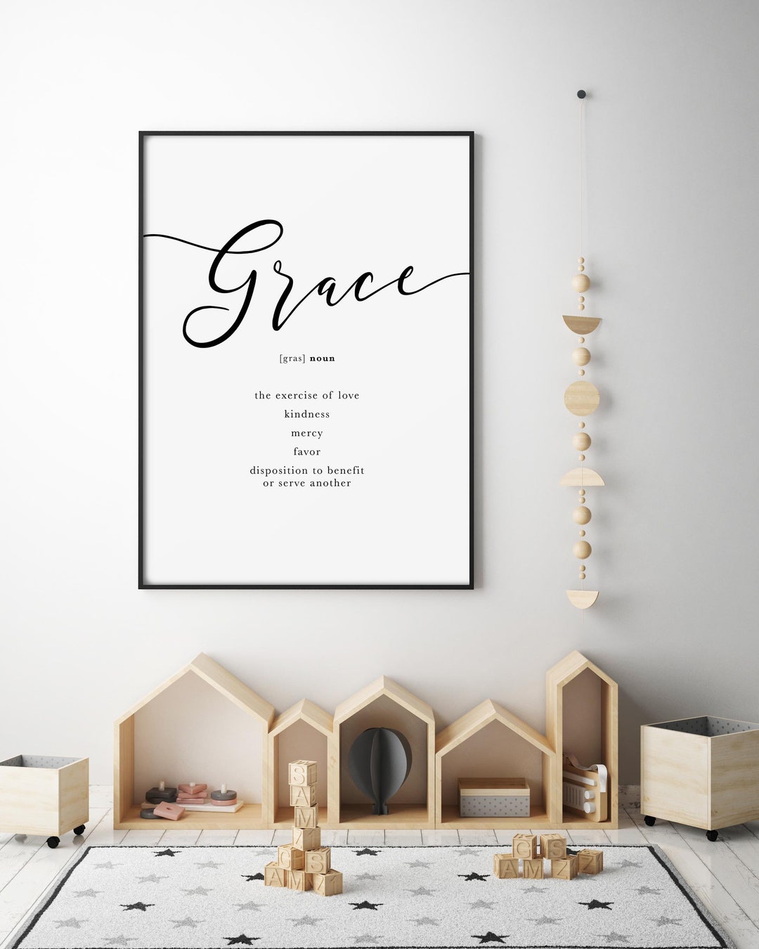 Grace Christian Wall Art Faith Definition Amazing Grace - Etsy