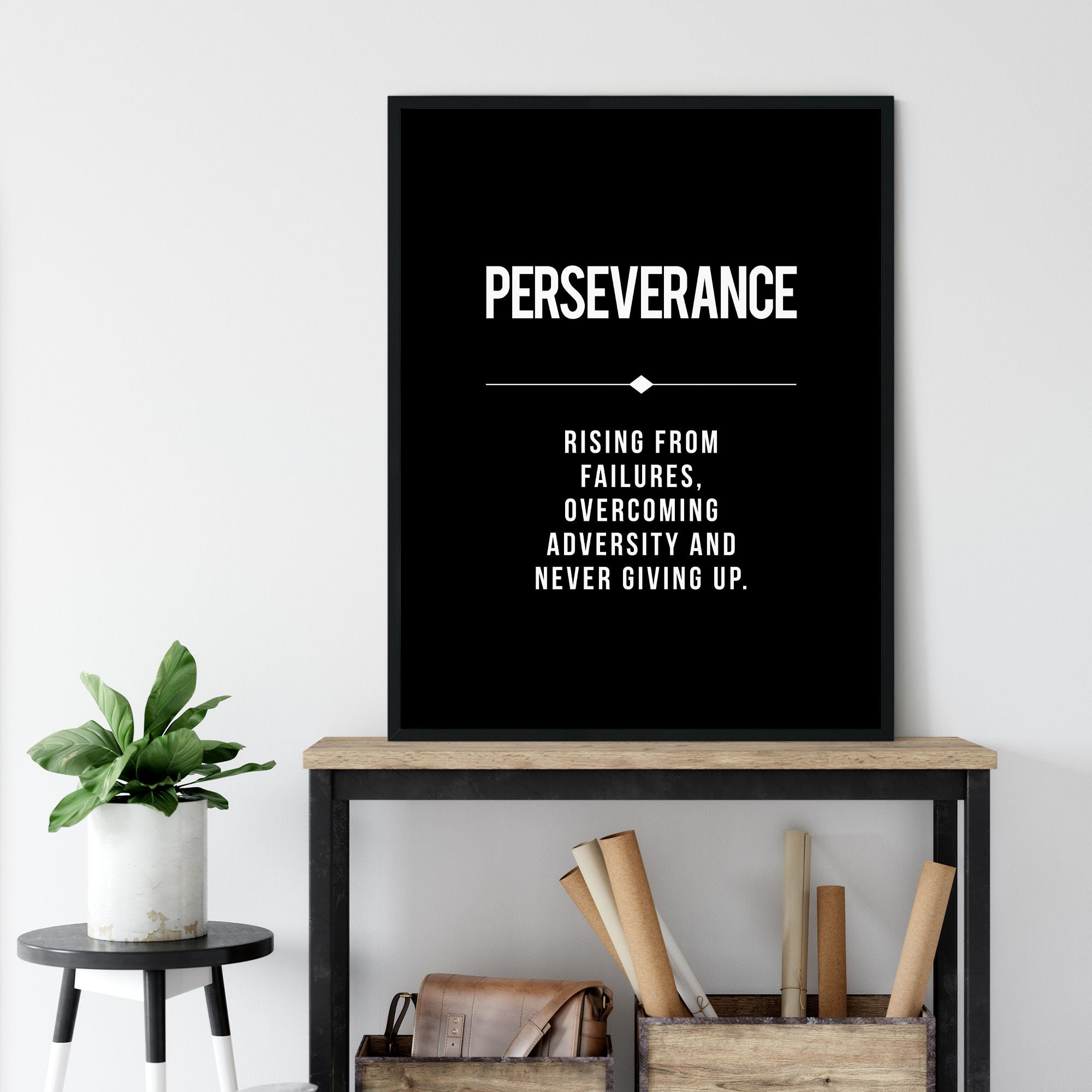 Perseverance Office Wall Art Persevere Definition Modern - Etsy